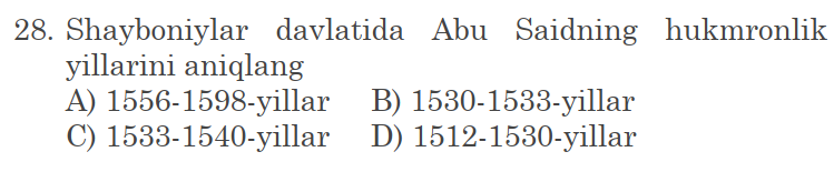 Blok testlar – Info-Master.uz